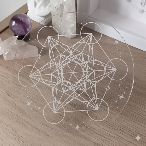 Accents | New 7 Chakra Grid Plate For Reiki Crystals | Poshmark